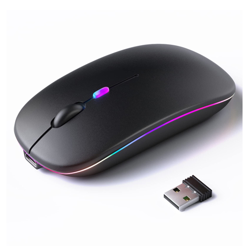Dual Rechargeable Bluetooth and 2.4G Wireless Mouse 2 in 1 Mouse ...