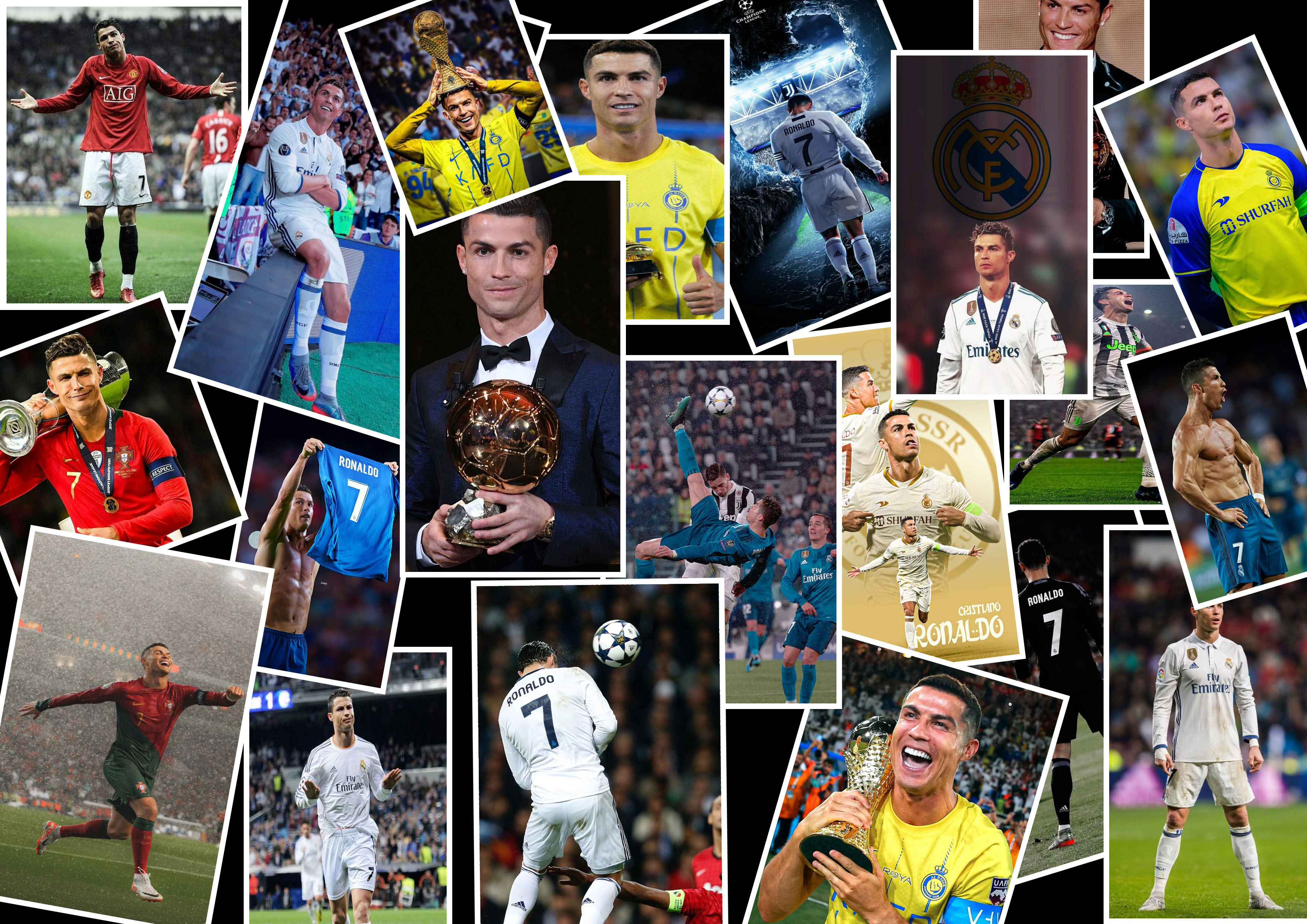 Premium Quality HD Cristiano Ronaldo Mix A4 Size Poster | Daraz.com.np