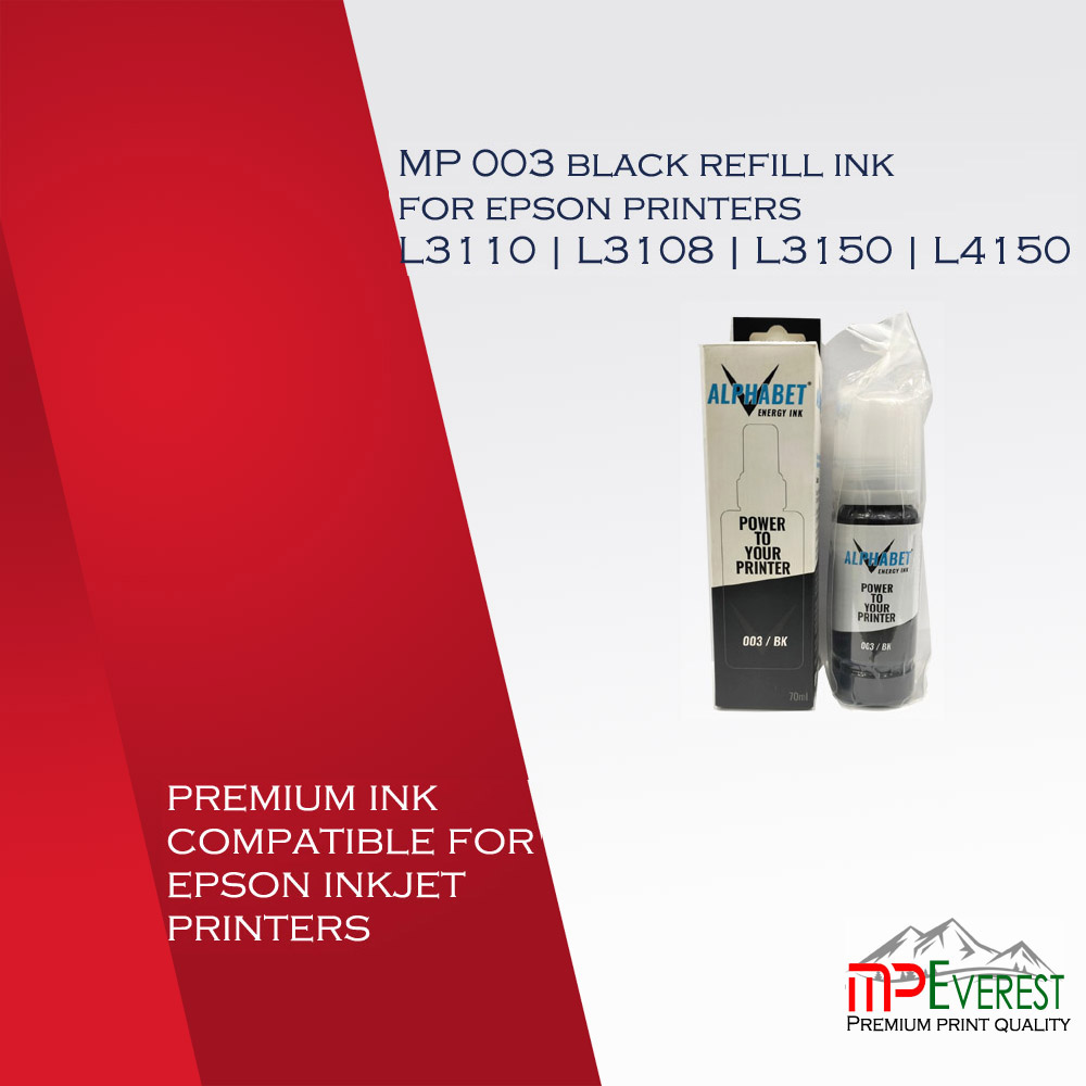 Mp Everest Refill ink for Epson-003 - Black | Daraz.com.np