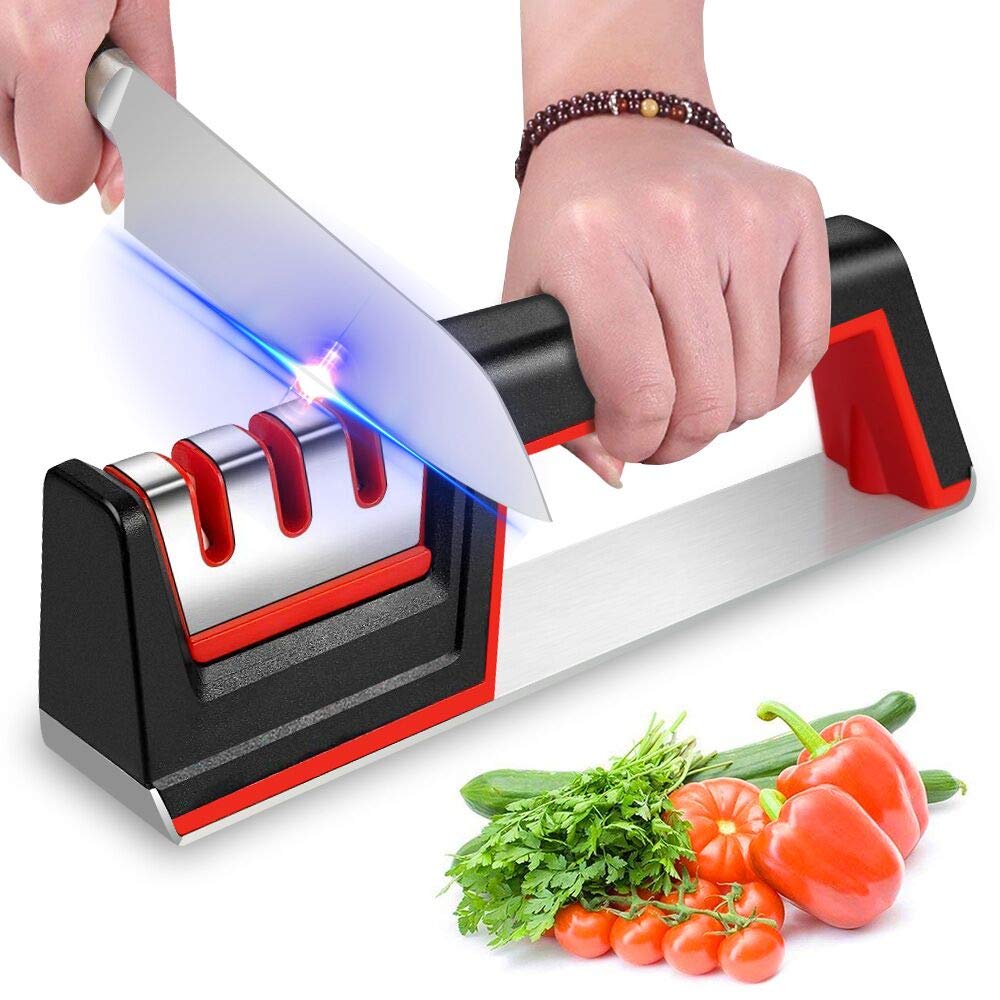 Manual Knife Sharpner 3-Stage Knife Sharpening Tool Professional ...