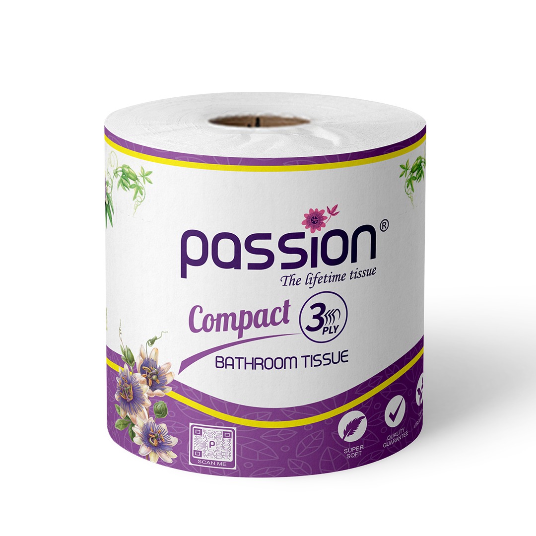 Passion Compact 3 Ply Bathroom Tissue 400 Sheets - 1 Roll single Pack ...