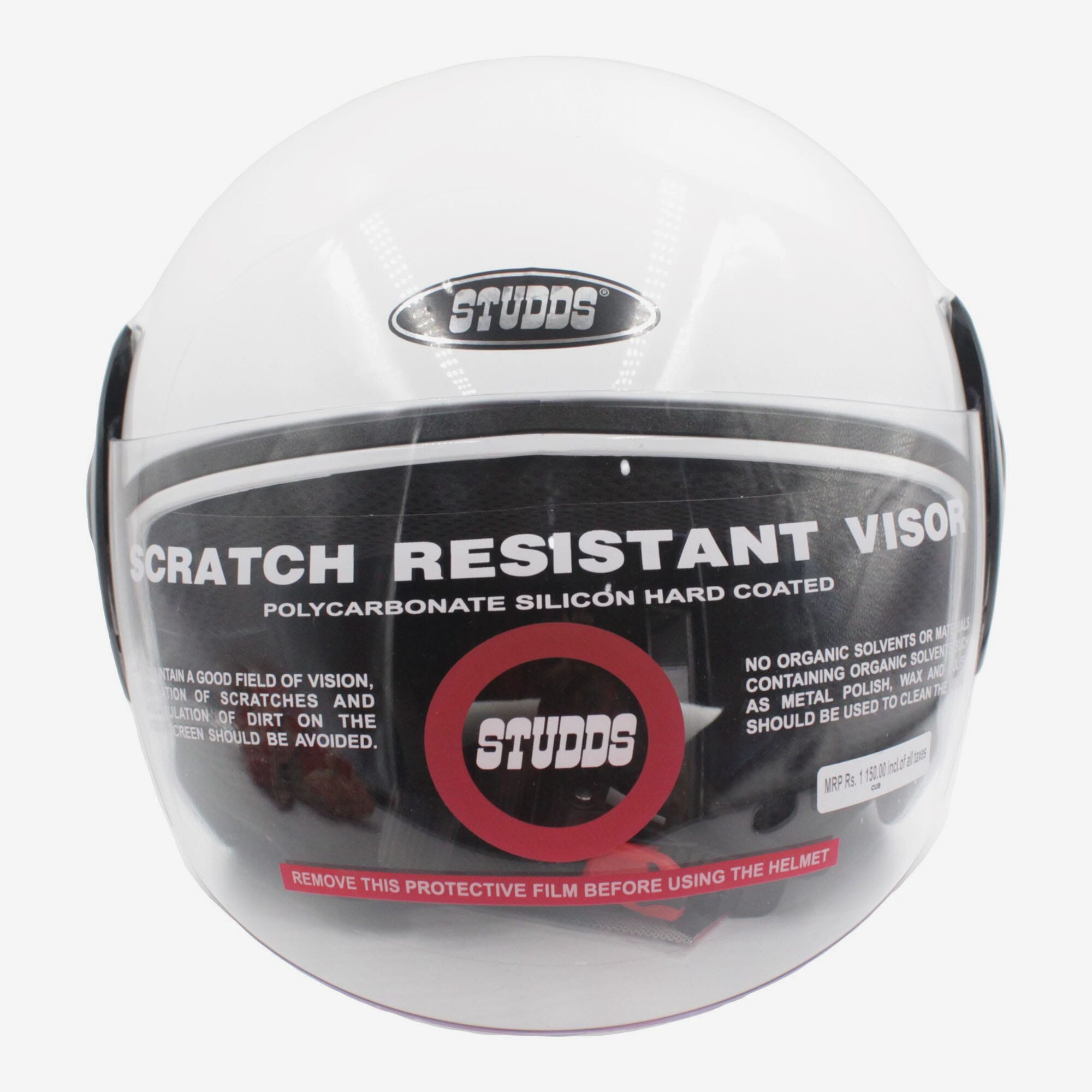 White Color Studds Helmet | Daraz.com.np