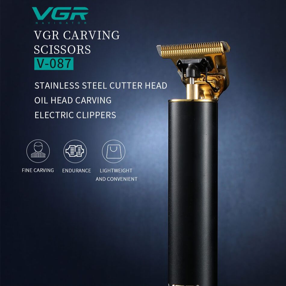 V-087 Professional Rechargeable Cordless Zero Cutting Electric Trimmer ...