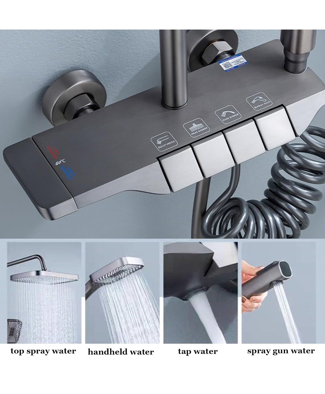 Bathroom Wall mixer with shower set | Piano Shower Set | Luxury Shower ...