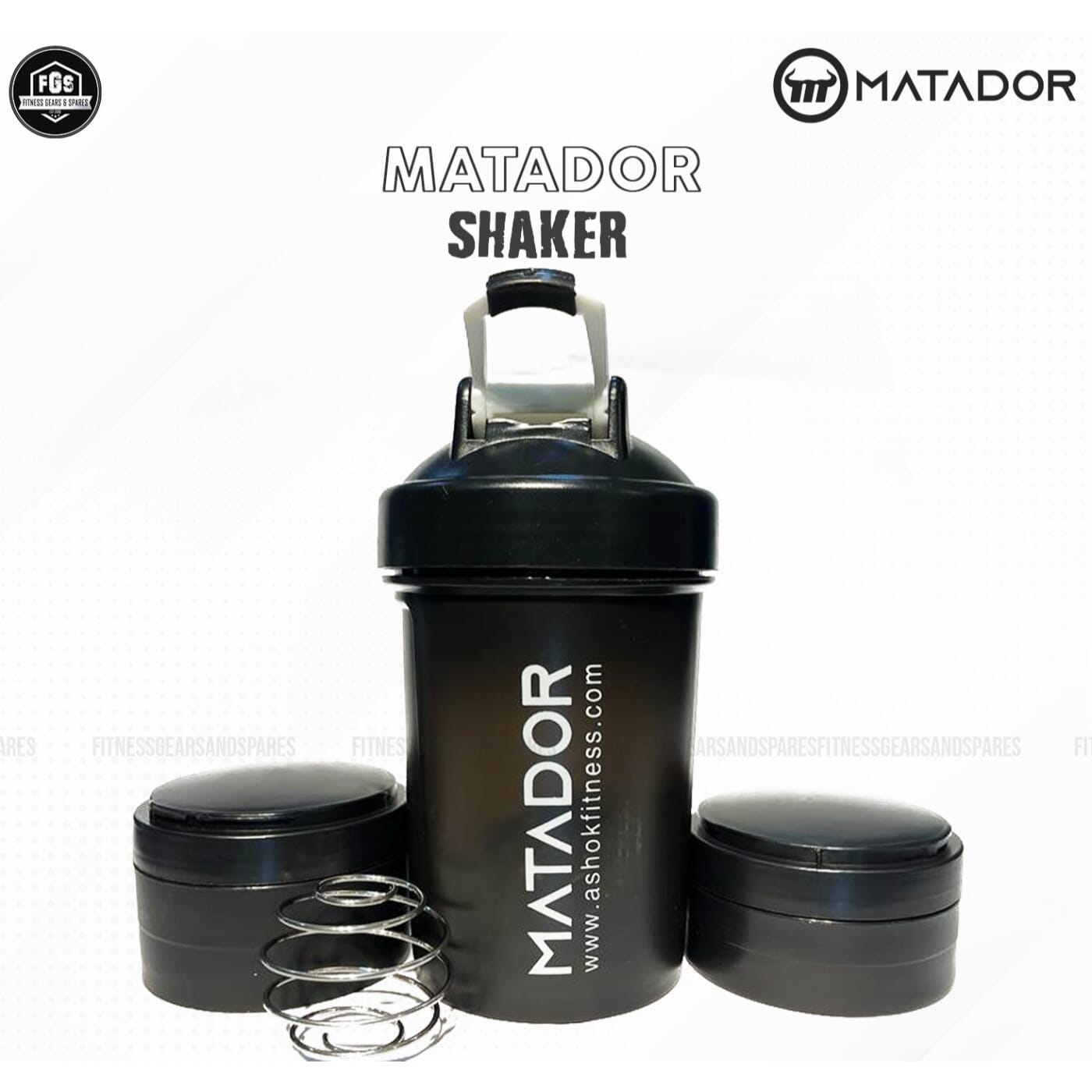 Matador Shaker Bottle Black - Protein Shaker Bottle With Spider Spring ...
