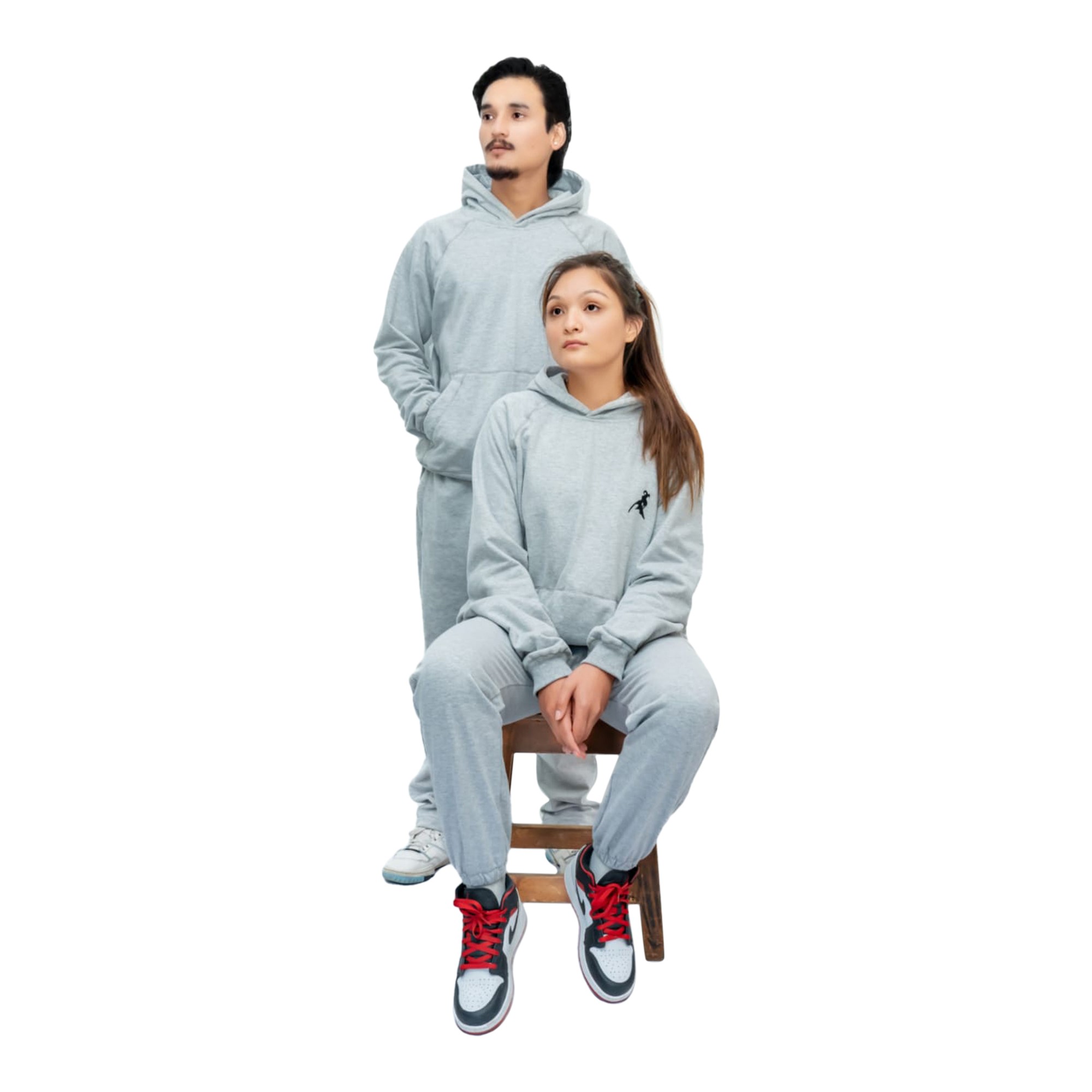 Tahr Grey Color Unisex Cotton Printed Hoodie And Jogger Set | Daraz.com.np