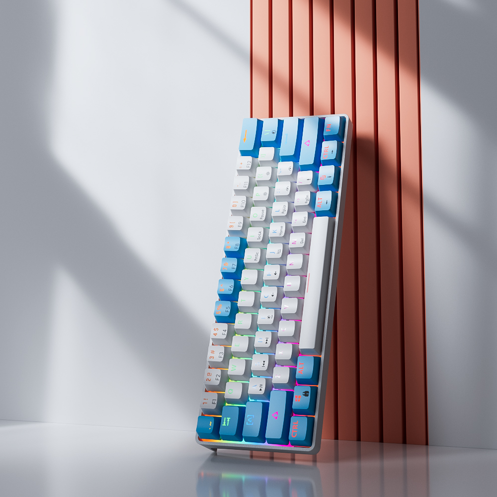 MUCAI MK61 USB Gaming Mechanical Keyboard Red Switch 61 Keys Wired ...