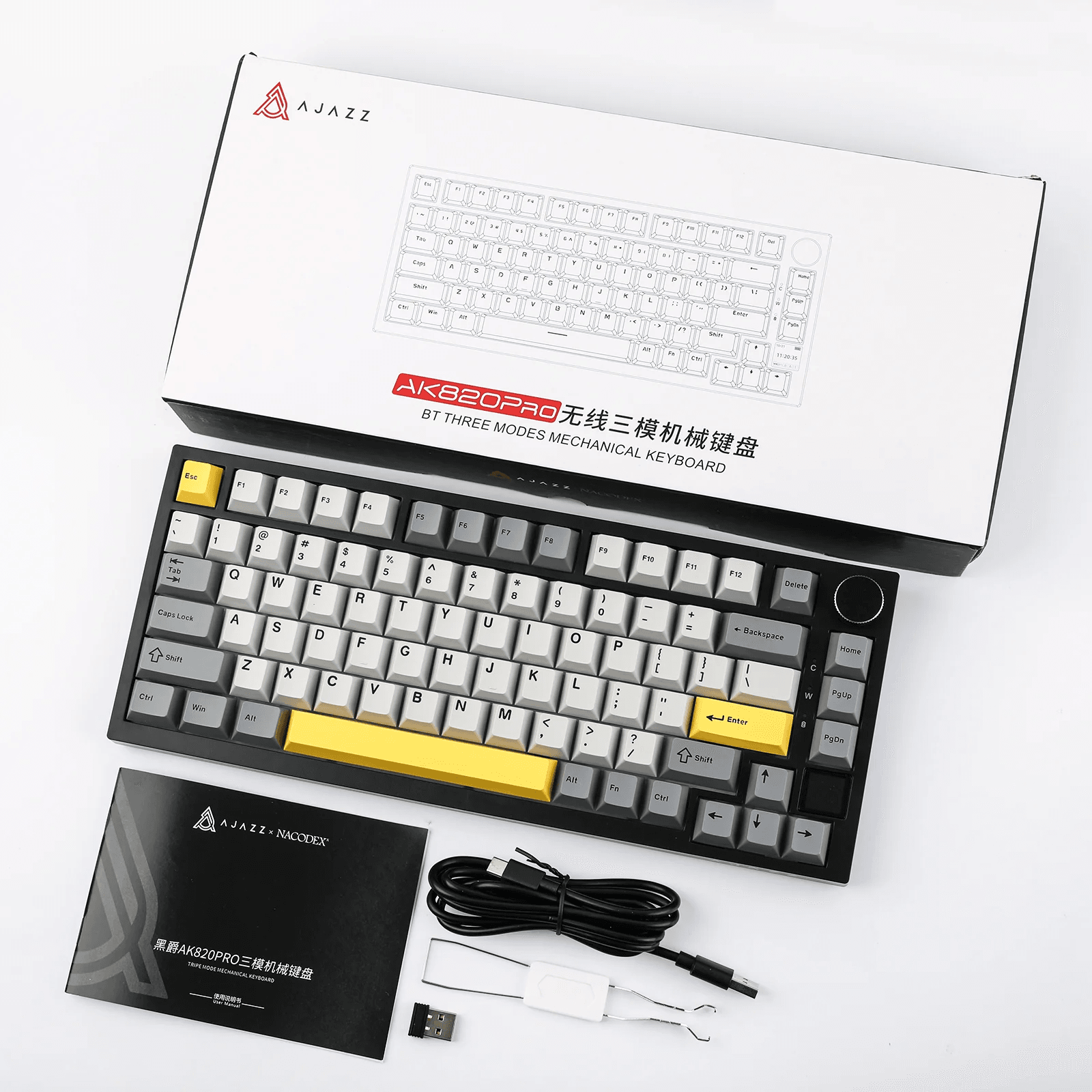 Ajazz AK820 Pro Wireless Mechanical Keyboard | Daraz.com.np