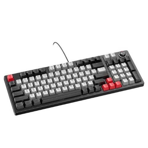T-Wolf T50 97 Key RGB Backlit Wired Mechanical Keyboard with Multimedia ...