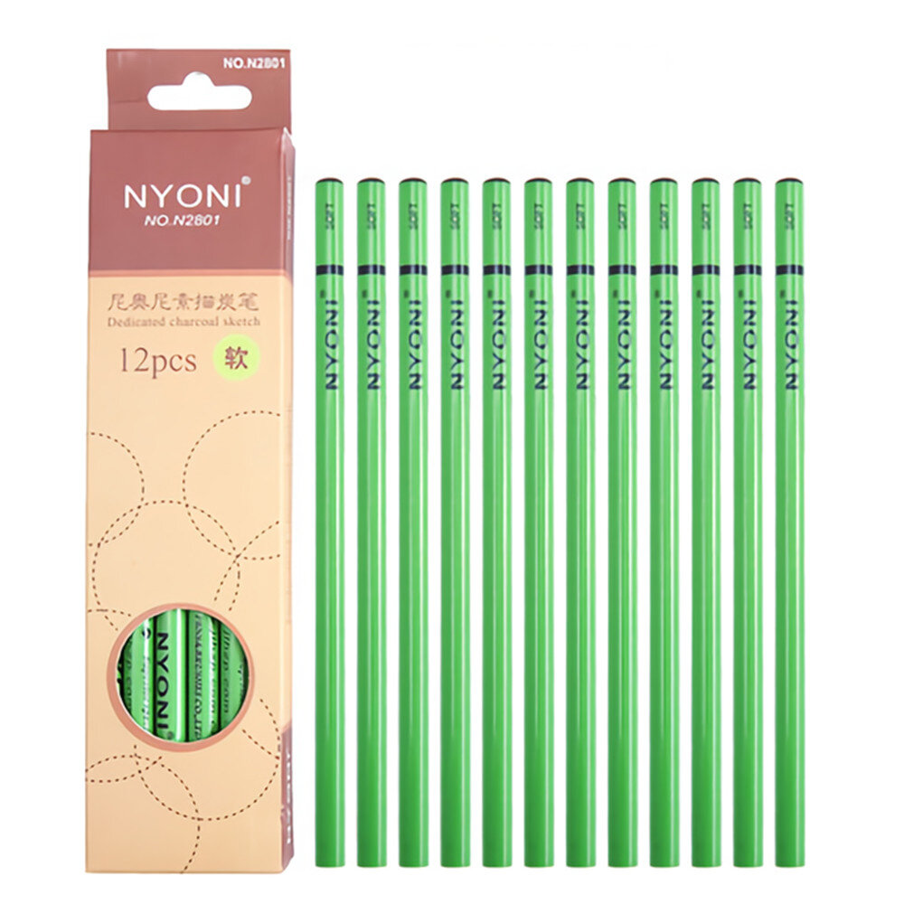 NYONI N- 12 Charcoal Pencil Student Set | Daraz.com.np