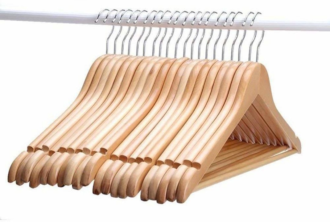 Brown Wood Cloth Hanger Set Of 12 Pcs | Daraz.com.np