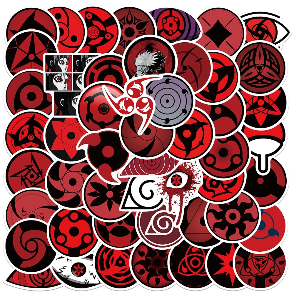 Artsy Home 25/50pcs Naruto Sharingan Logo Stickers for Laptops ...
