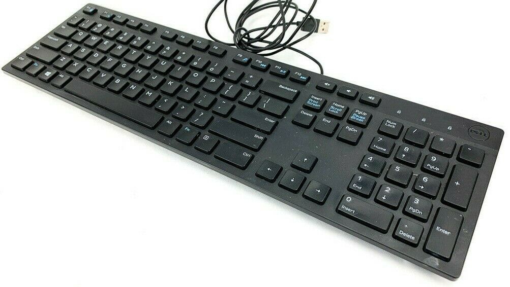 Dell Black Multimedia Wired Keyboard with USB Interface, Plunger Keys ...