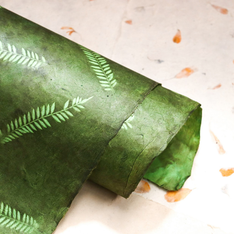 Green Gift Wrapping Leaf Shade Lokta Paper Sheets 26*19 Cm | Daraz.com.np