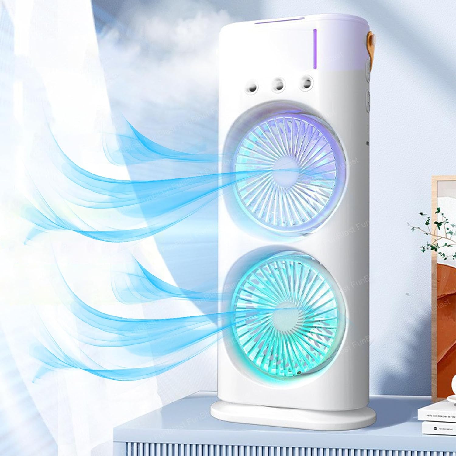 Rechargeable Double Ended Spray Fan With Battery Backup And Remote ...