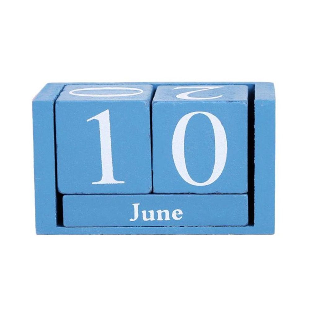 MDF Wooden Perpetual Calendar Multipurpose Pastoral Style Month Display ...