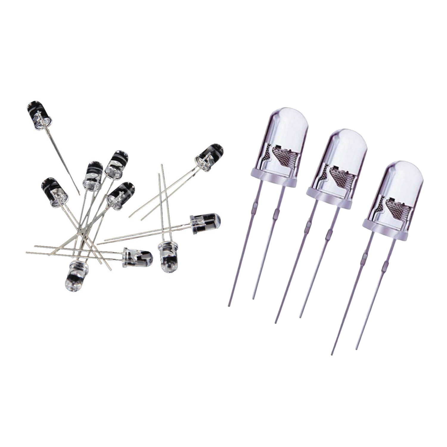 10Pcs 5Mm IR LED Infrared Light Emitting Diode & 100Pcs 5Mm Round ...