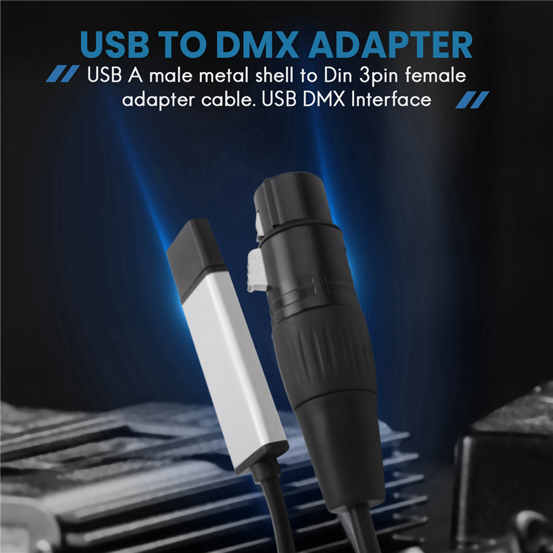 2X DMX512 USB DMX Interface Adapter LED Stage Lighting Controller, USB to DMX Interface Adapter ...