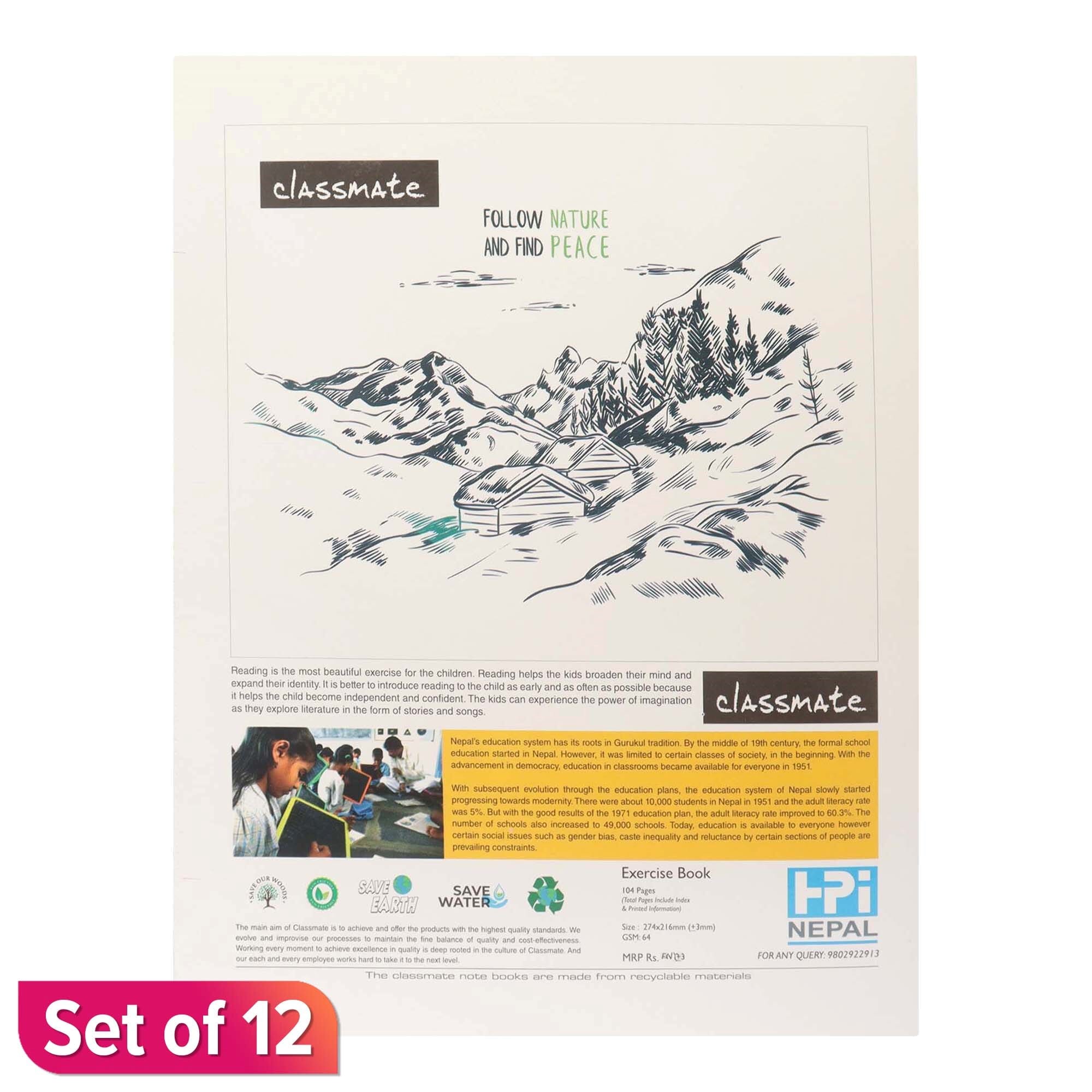 Classmate Note Book Set Of 12 | Daraz.com.np