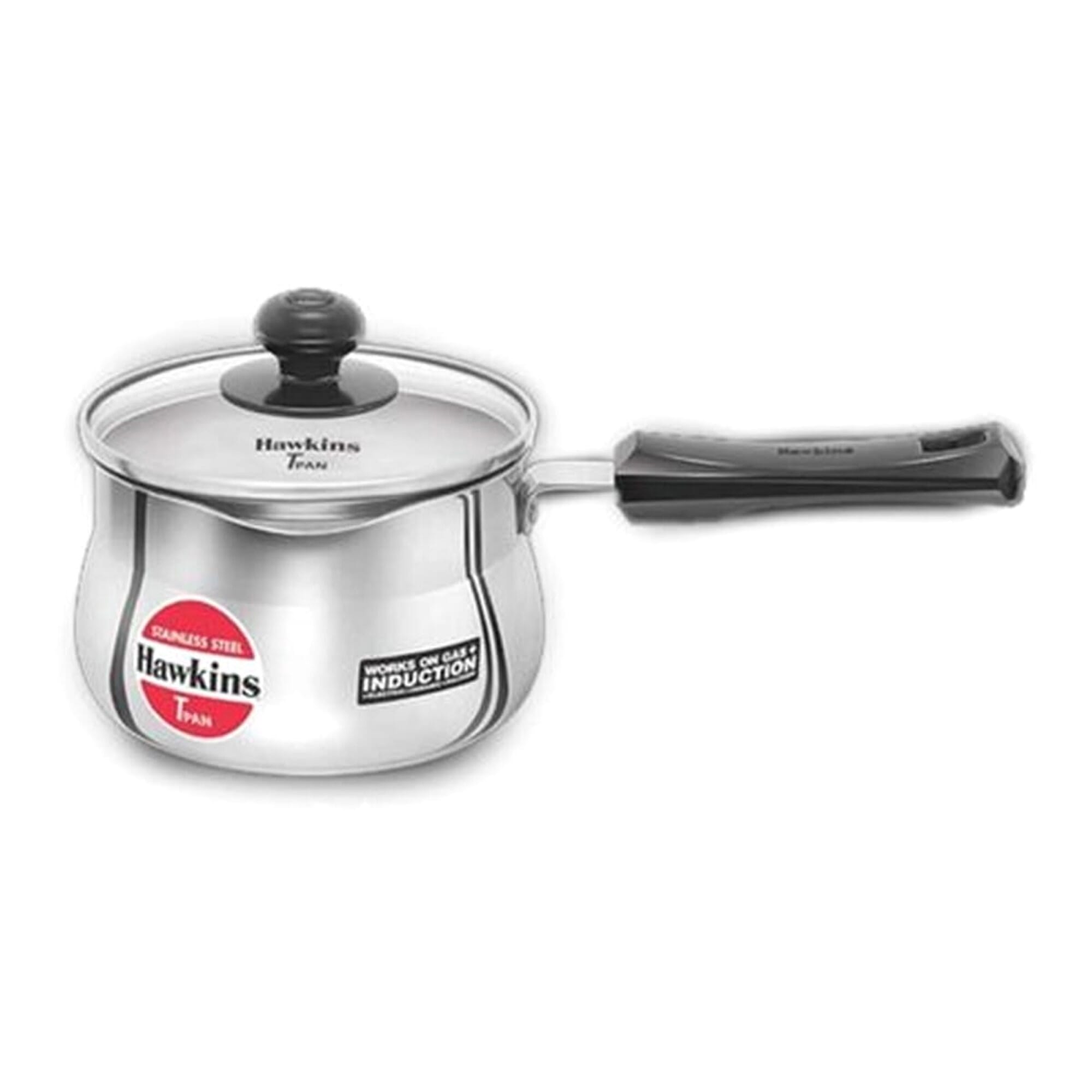 Hawkins Steel T- Pan Induction 1.5L Sauce Pan With Glass Lid | Daraz.com.np