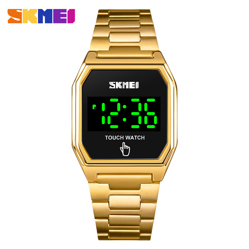 Time beauty fashion luminous LED touch screen watch thin small square ...