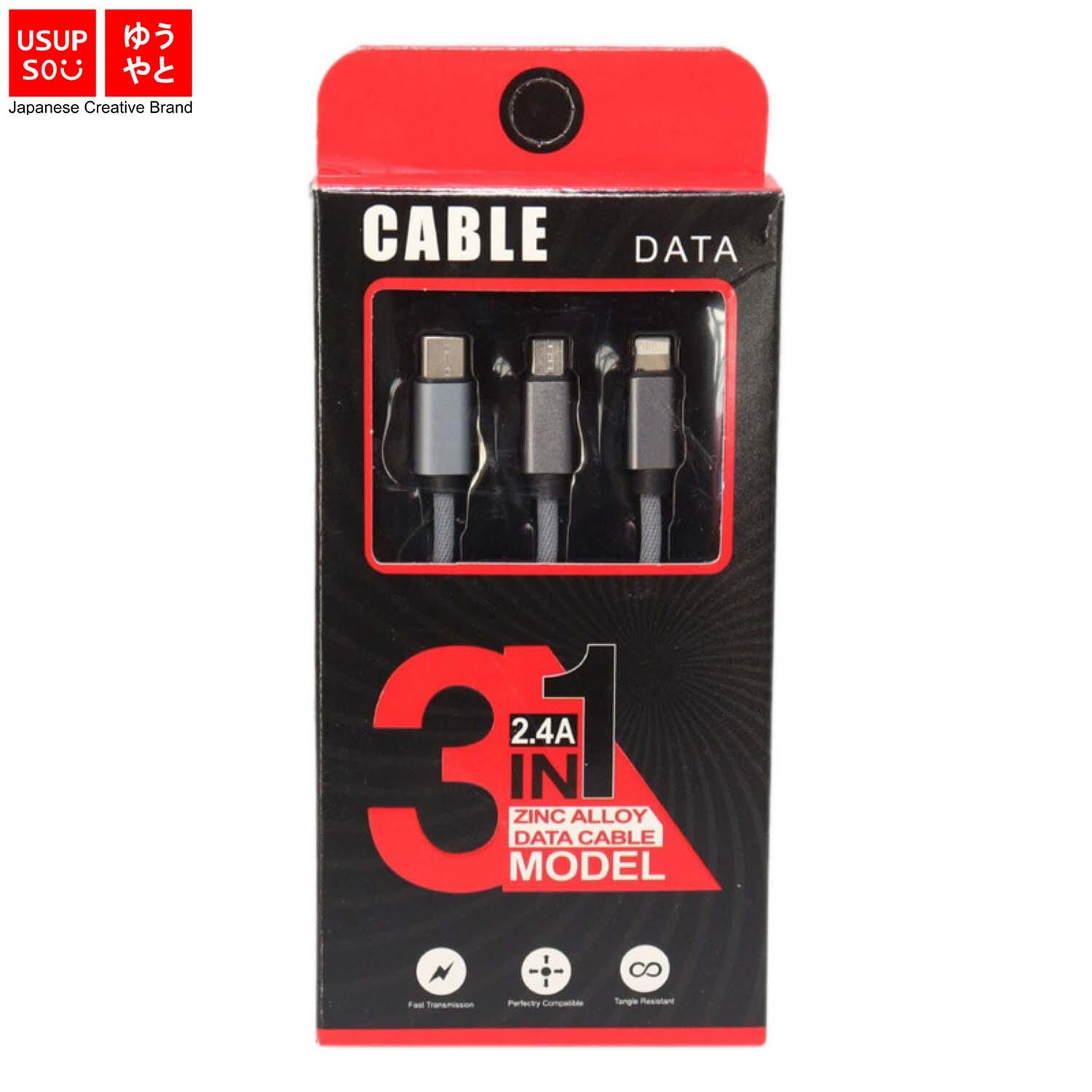 Usupso D10 Safe Charge Speed 3 In 1 Data Cable | Daraz.com.np