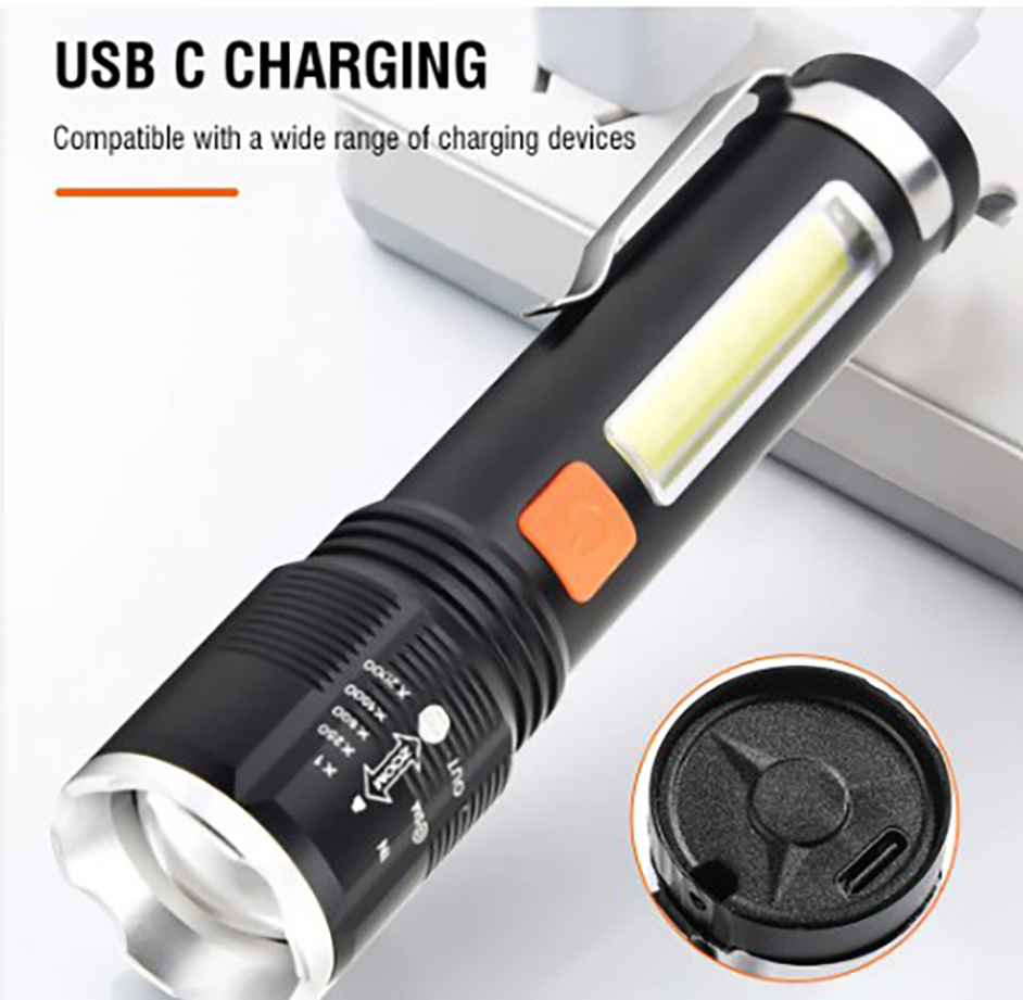 Rechargeable Retractable Zoom LED Torch Light Model XH-P50 BX-P12 ...