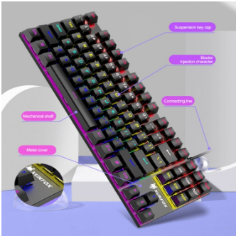 Xunfox K80 Mechanical Keyboard Gaming Keyboard 87 Keys RGB LED Light ...
