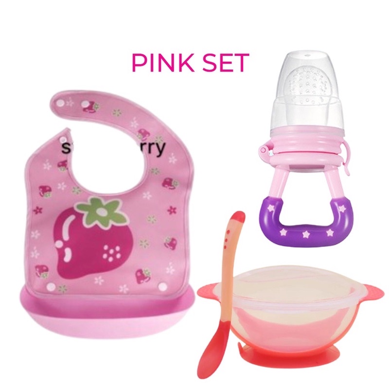 Combo set 4 in 1 Baby Feeding Set meal Set Bowl with spoon fruit ...
