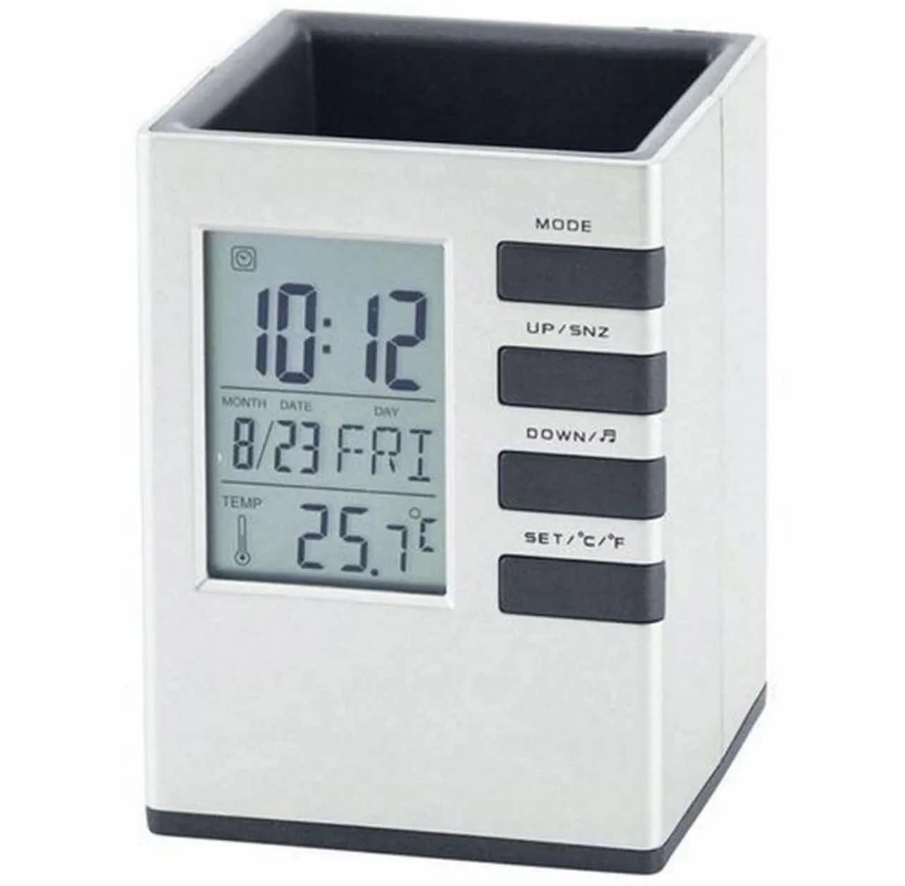 Ez Cube Desk Clock With Pen Holder | Daraz.com.np