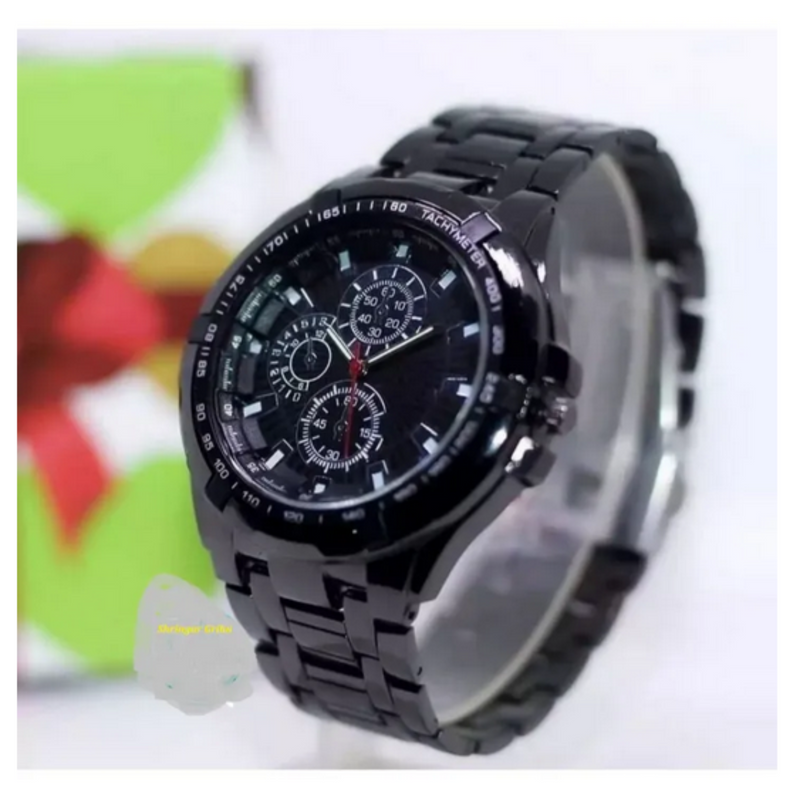 IK Collection Big Full Black Watch For Men | Daraz.com.np
