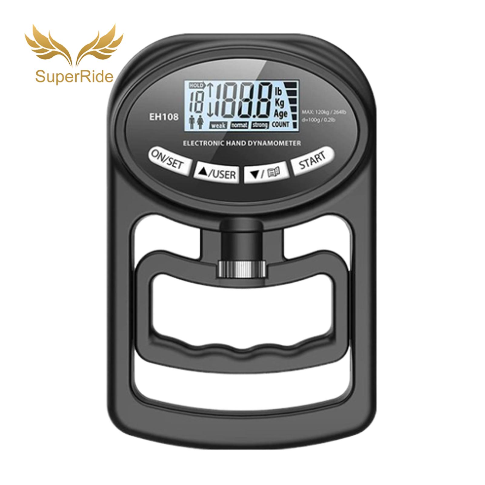 SuperRide Digital Grip Strength Meter Digital Hand Grip Strength Tester ...