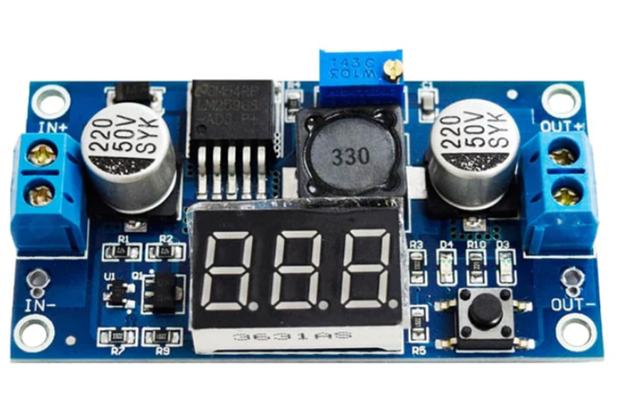 DC-DC Buck Converter with 7 Segment Display LM2596 | Daraz.com.np