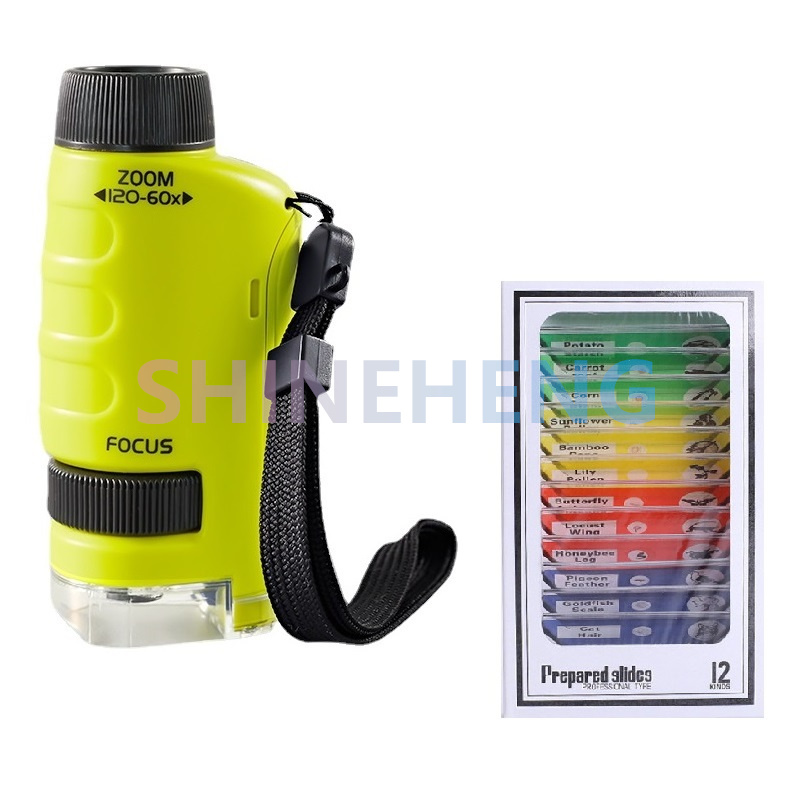 Dongzhu Pocket Microscope Kids Science Toy Kit 60-120x Educational Mini ...