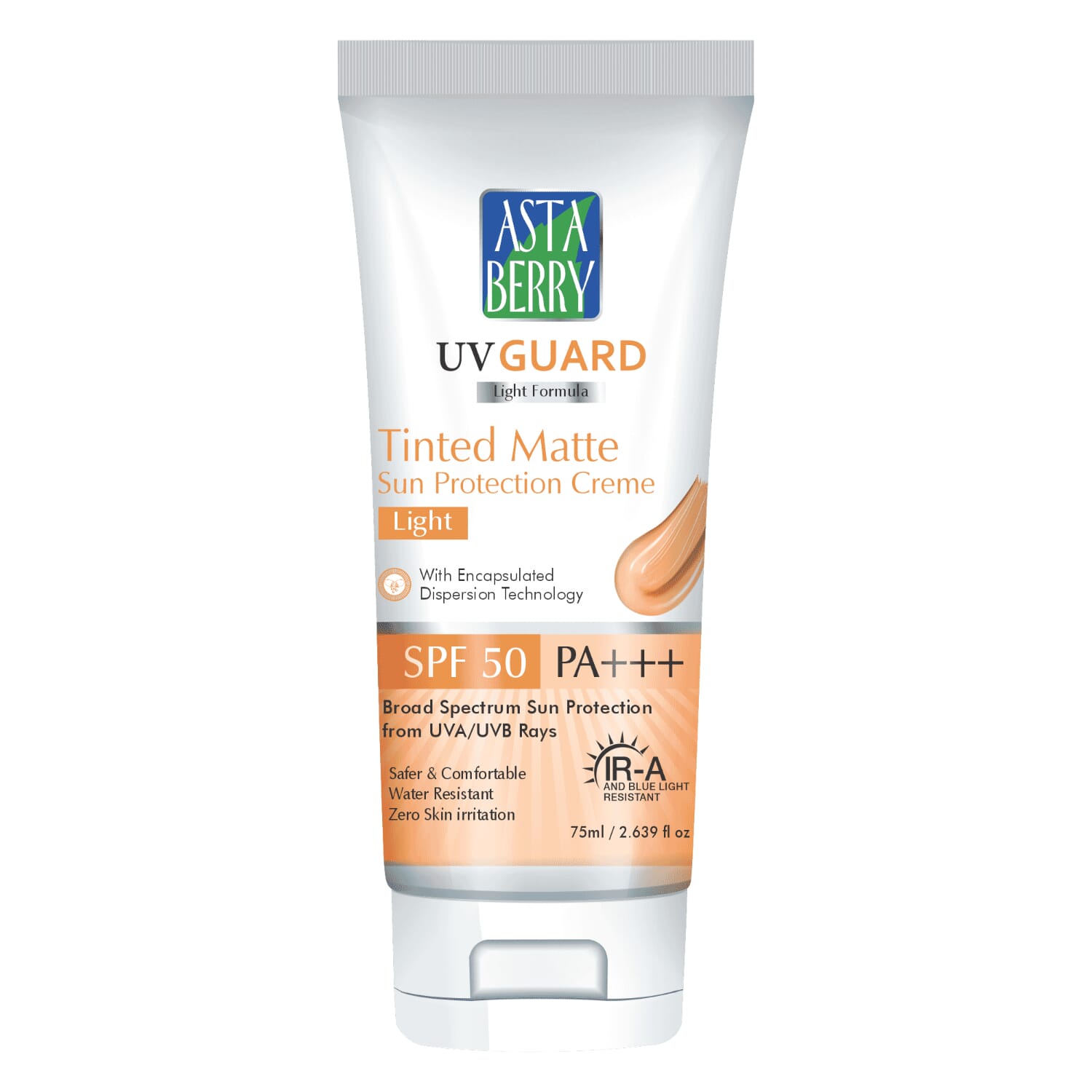 Astaberry Uv GuardTinted + Matte Sunscreen SPF50 PA+++ Light -75ml ...