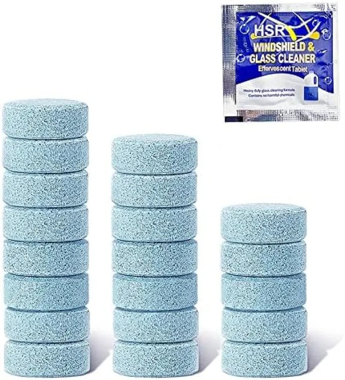 20-Piece Car Windshield Washer Tablets: Effervescent Cleaning for Car ...