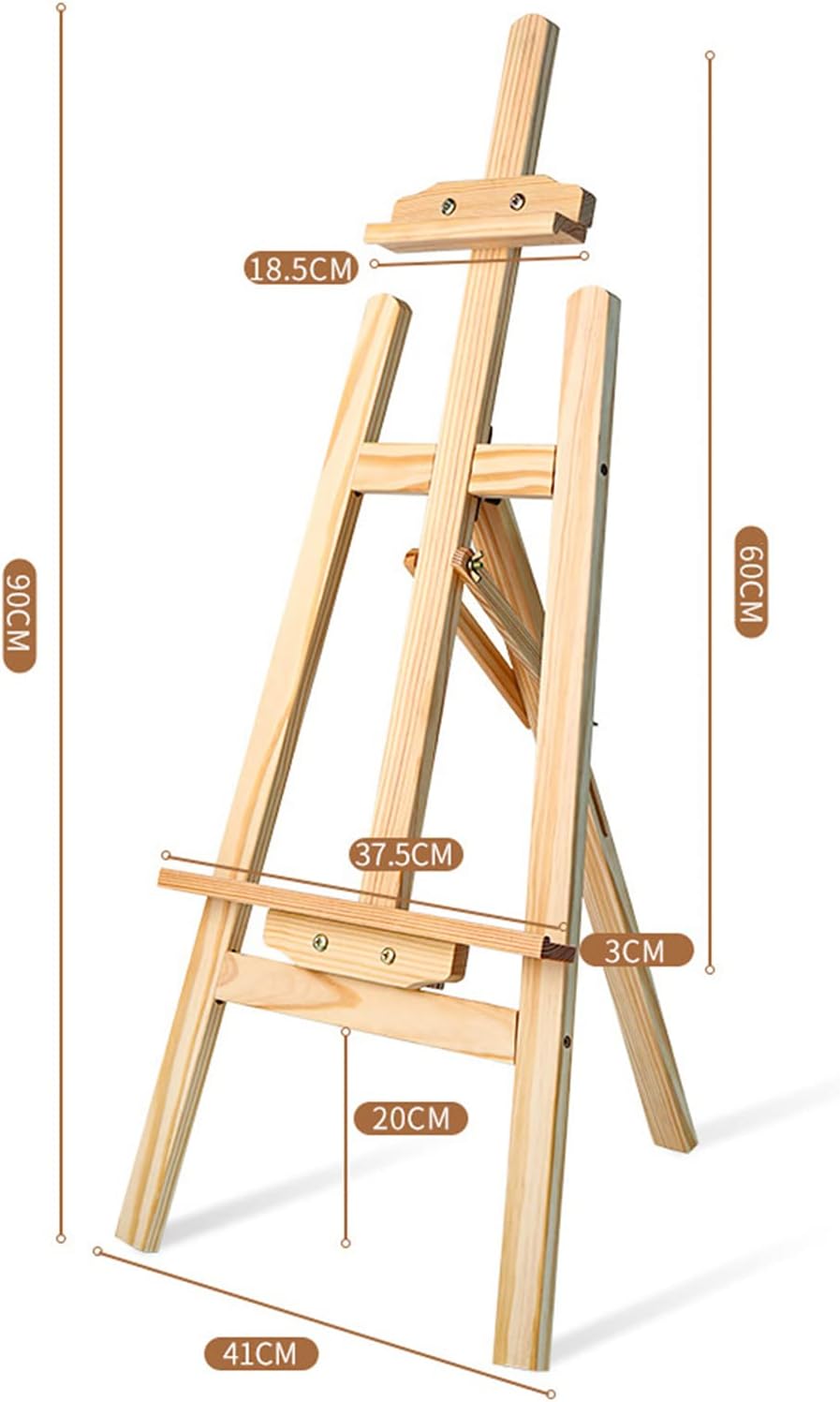 Painting Stand/ Wooden Easel 90 cm For Painting Activities and Canvas ...