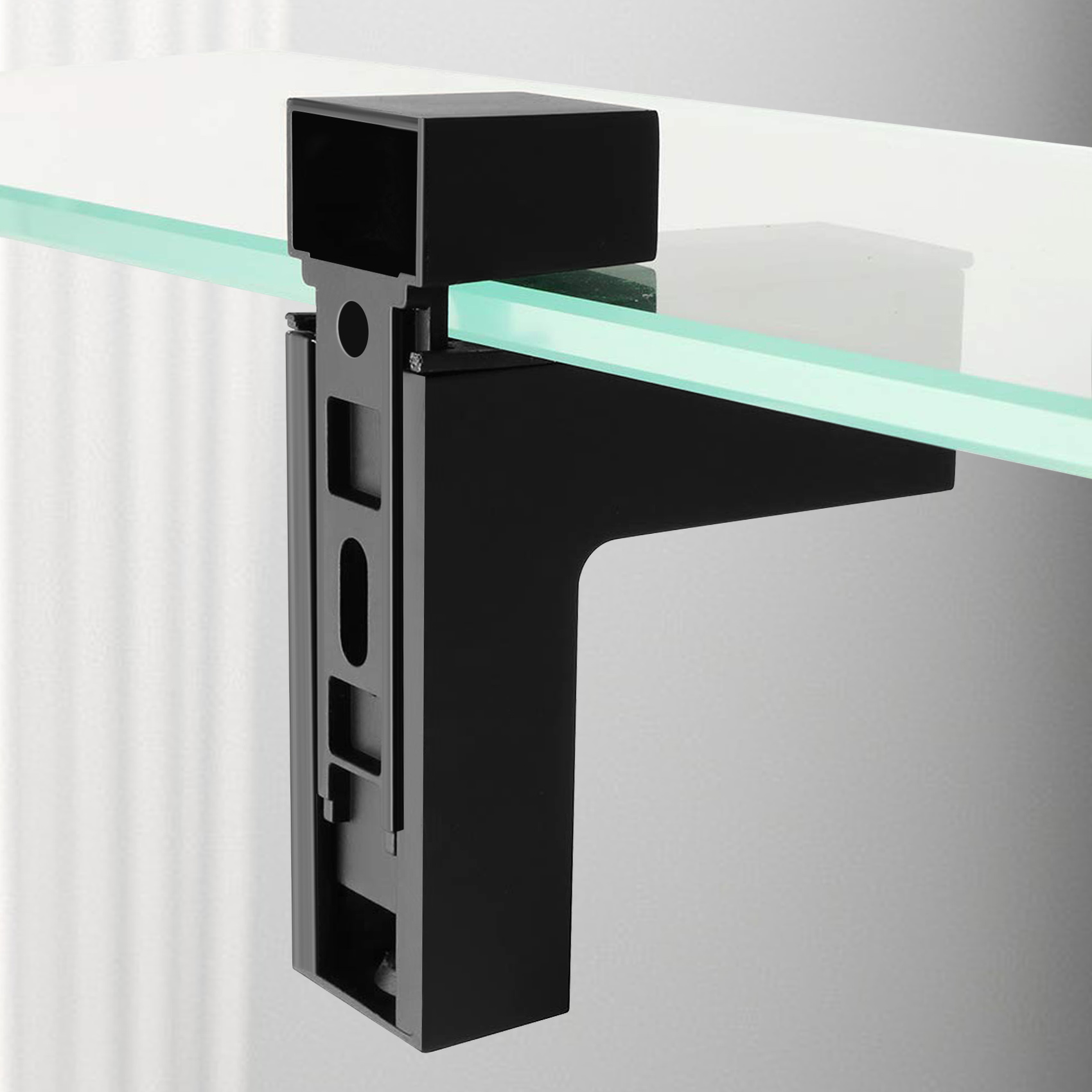 Heavy Duty Glass Shelf Support Bracket Adjustable Frameless Glass