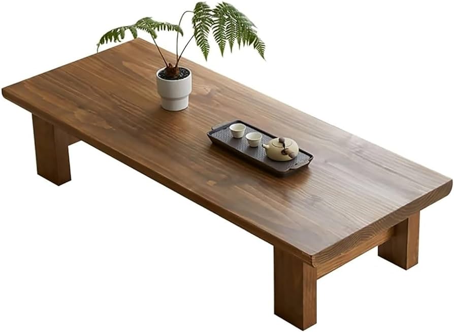 Pirka Wooden Low Table for Pooja and Dining Multipurpose Leisure Table ...
