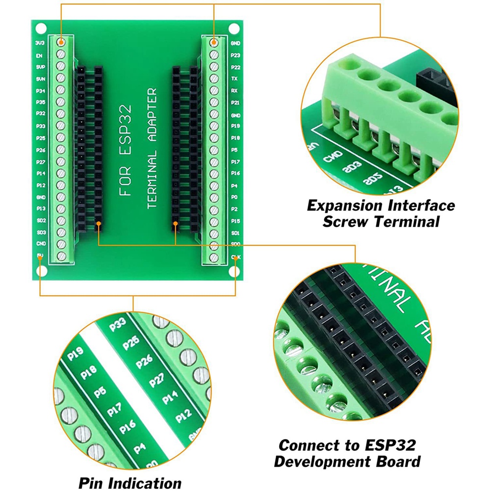 ESP32 Expansion Board Plastic Expansion Board GPIO 1 Into 2 for 38 Pins ...