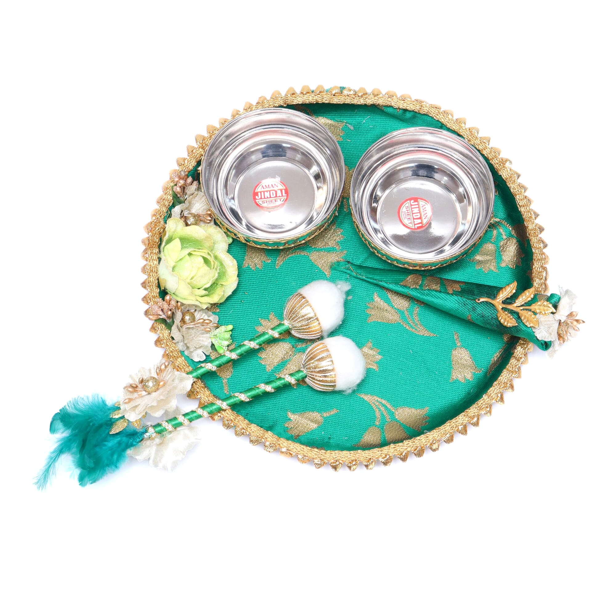 Round Design Stainless Mehendi Plate 12 inch | Daraz.com.np