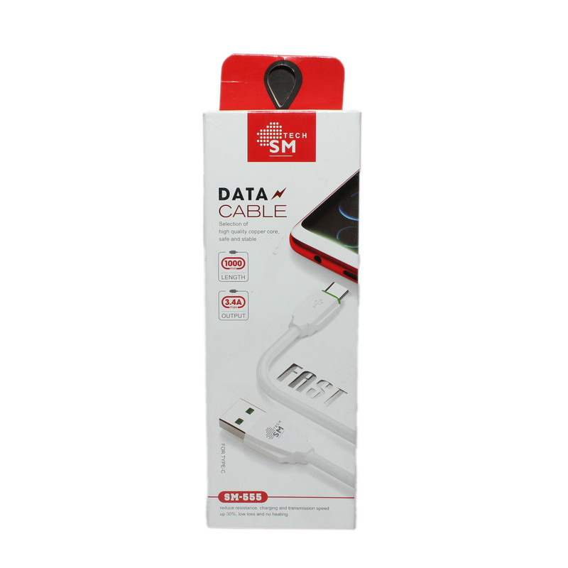 White SM-555 Tech Normal Data Cable | Daraz.com.np