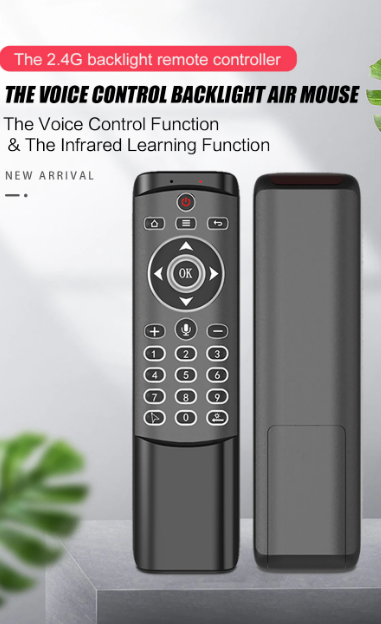 MT1 Backlit Gyro Wireless Fly Air Mouse 2.4G Smart Voice Remote Control ...