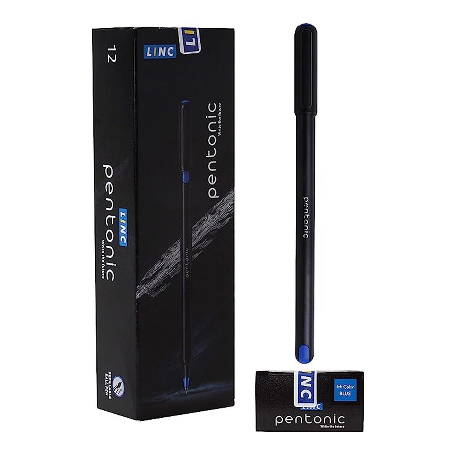 Pentonic Ball Pen 0.7 mm, Blue, Black or Red (12 Pcs Pack) | Smooth ...