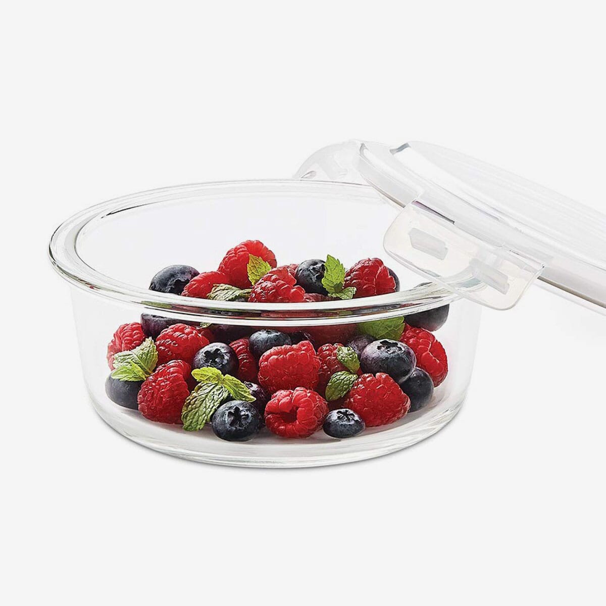 Borosil Klip N Store Round 620ml Glass Storage Containers For Kitchen ...