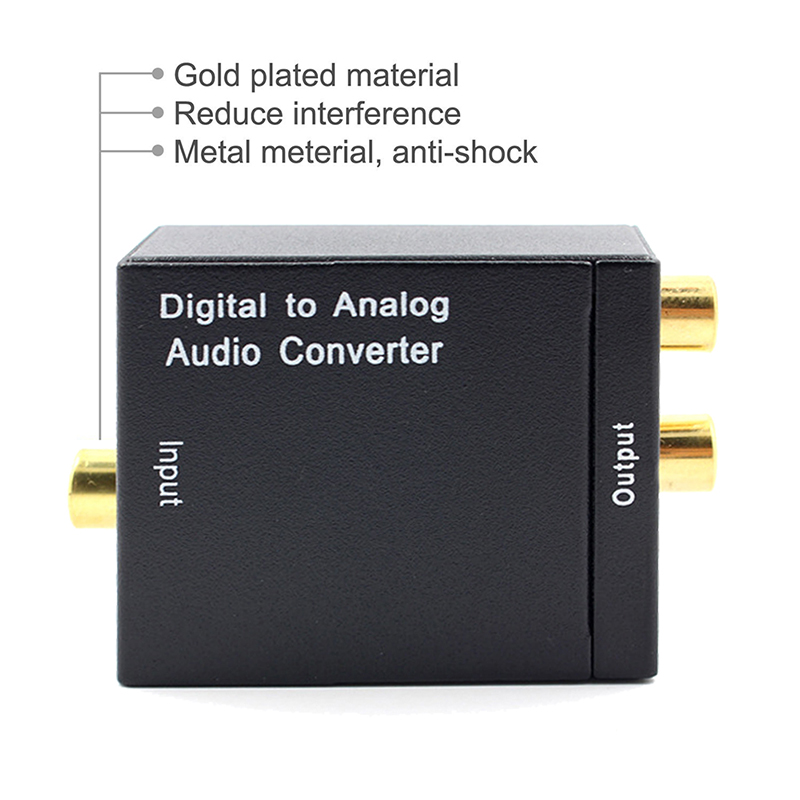 Optical Coaxial Toslink Digital to Analog Audio Converter Adapter RCA L ...