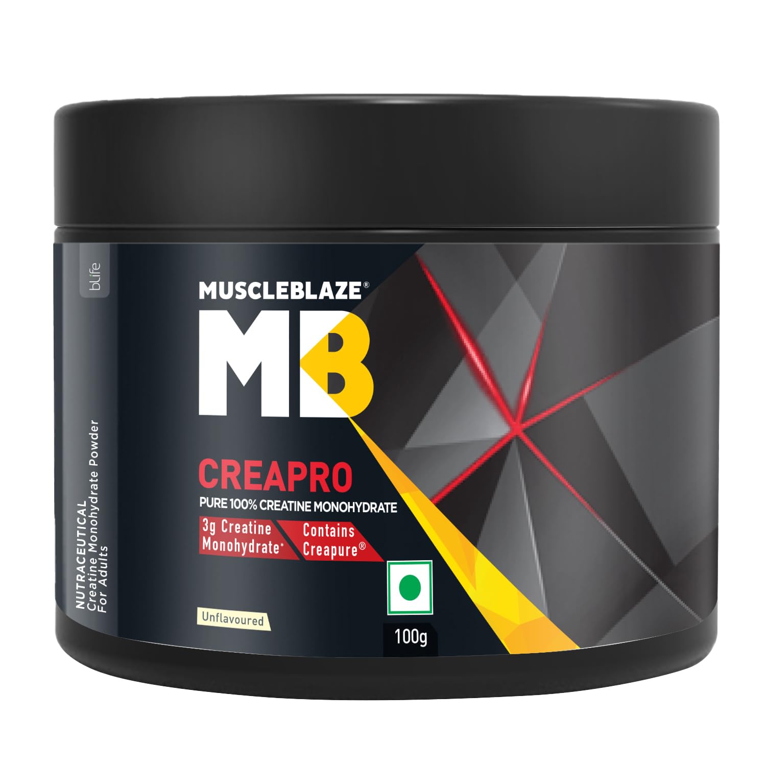 Muscleblaze Creapro Creatine Monohydrate 100g 33 Servings Creapure