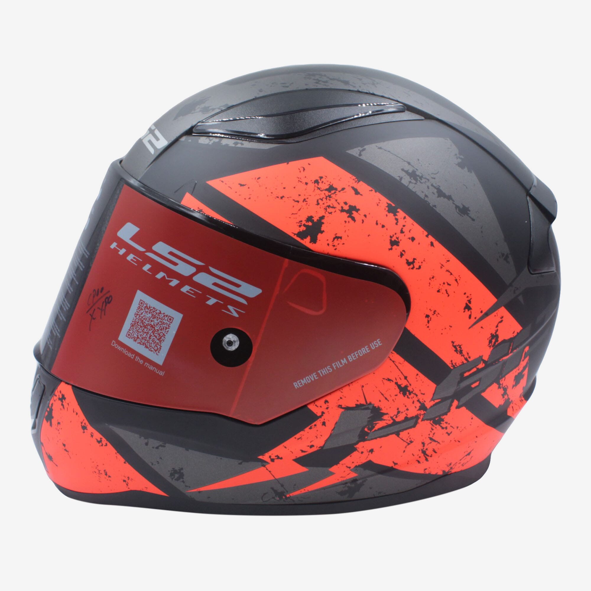 LS2 Black/Orange Matt Finish Rapid Full Face Helmet | Daraz.com.np