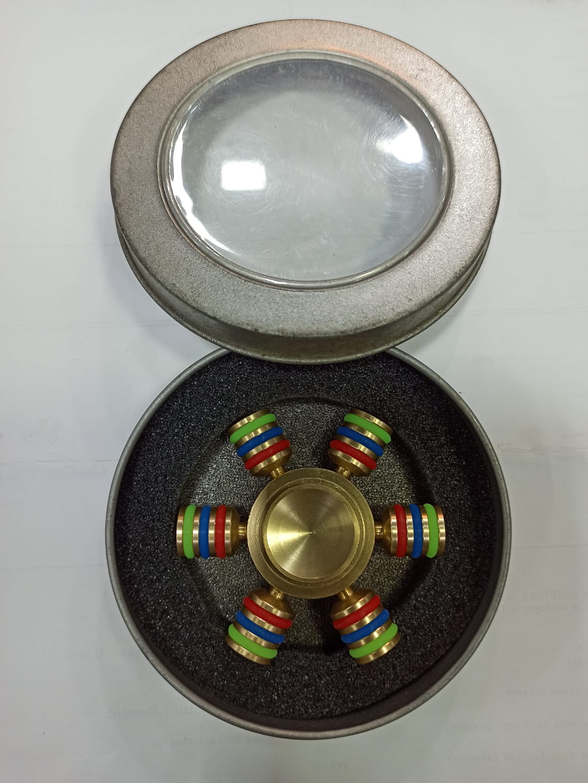 Rainbow Hexagonal Detachable Six Wings Metal Fidget Spinner Toy | Daraz ...