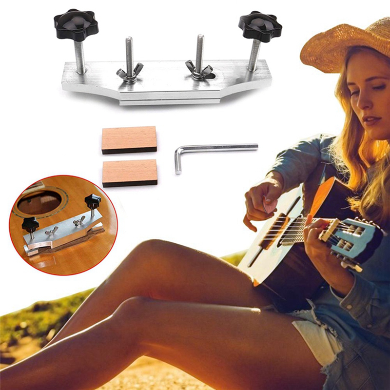 1 Set Metal Guitar Bridge Clamp Aluminum Alloy Guitar Bridge Bonding ...